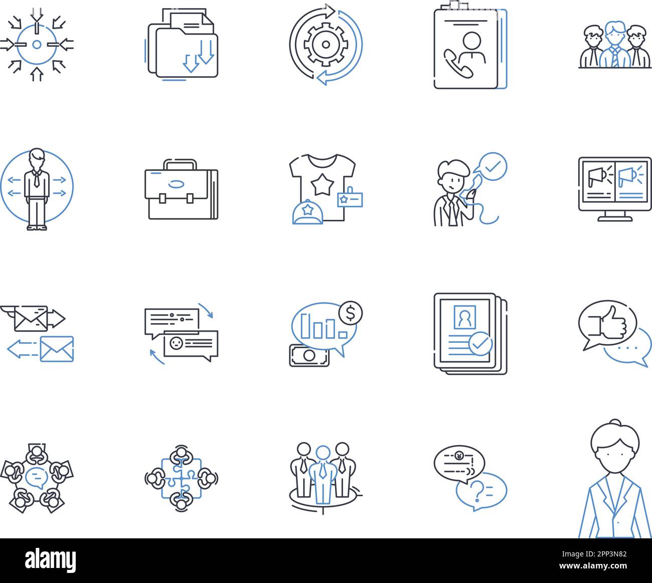 Distribution strategy line icons collection. Logistics, Channel ...