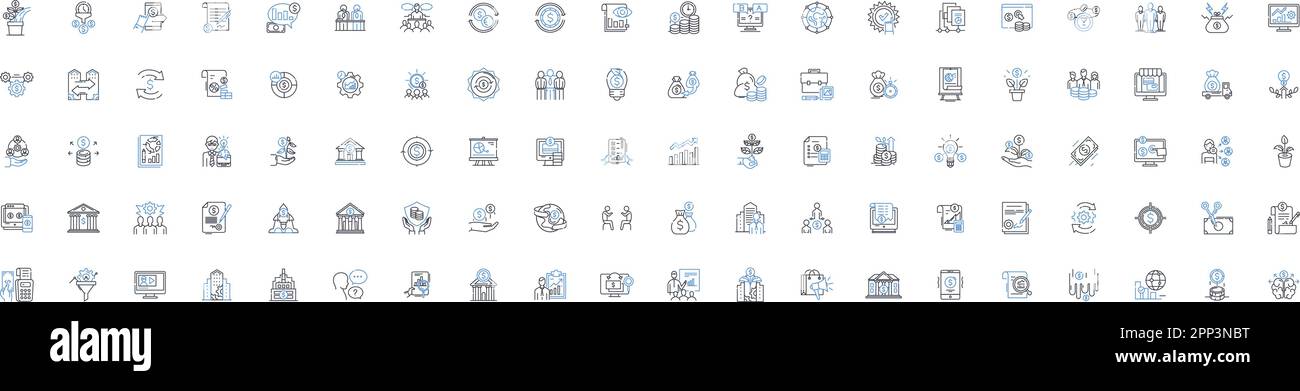 Business planning line icons collection. Strategy, Vision, Goals ...