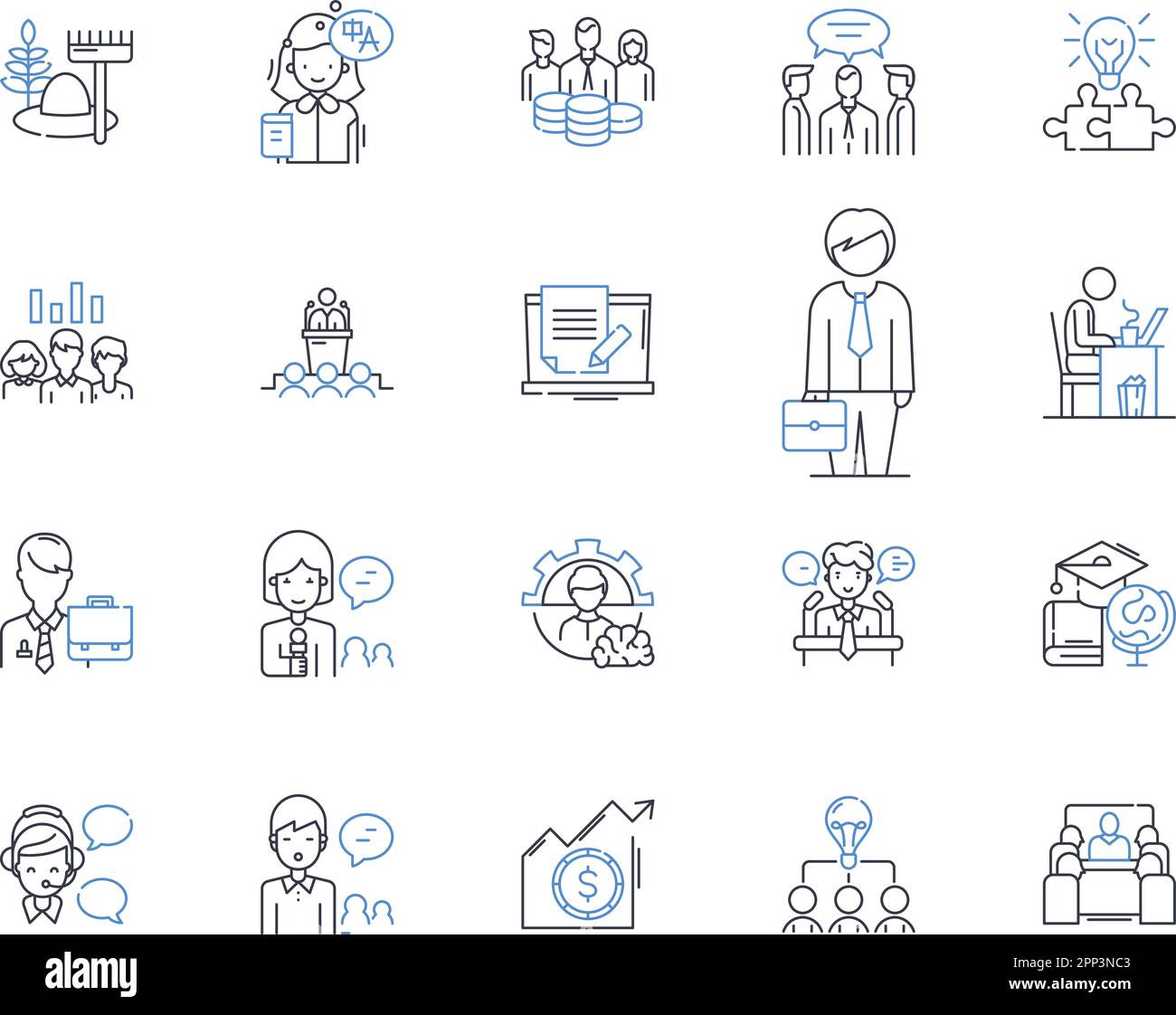 Assistants line icons collection. Support, Help, Aide, Secretaries ... Assistants line icons collection. Support, Help, Aide, Secretaries ...