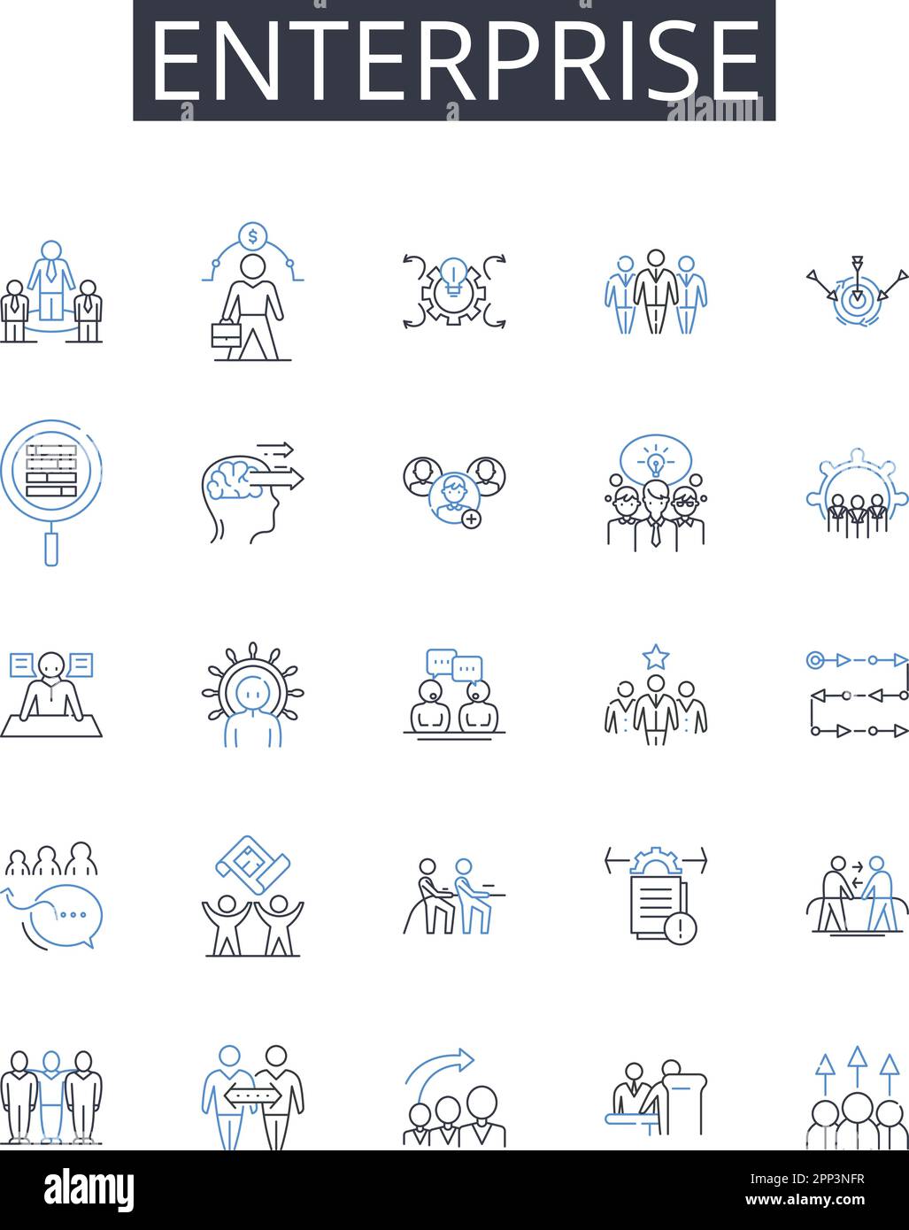 Enterprise line icons collection. Compliance, Policy, Security ... Enterprise line icons collection. Compliance, Policy, Security ...