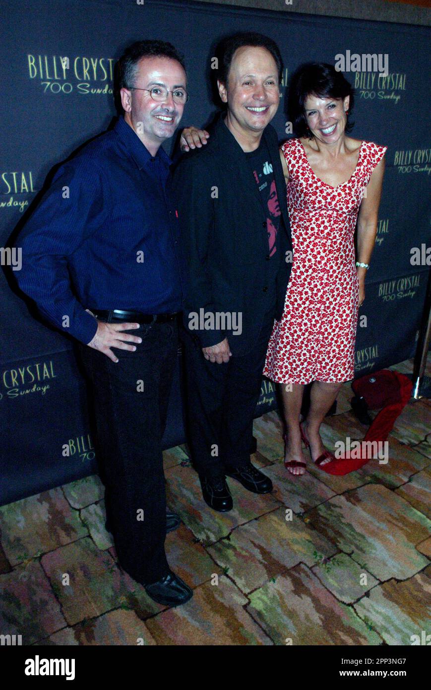 Billy Crystal with Andrew Denton and Jennifer Byrne at the after-party ...