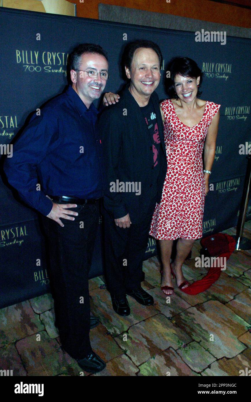 Billy Crystal with Andrew Denton and Jennifer Byrne at the after-party ...