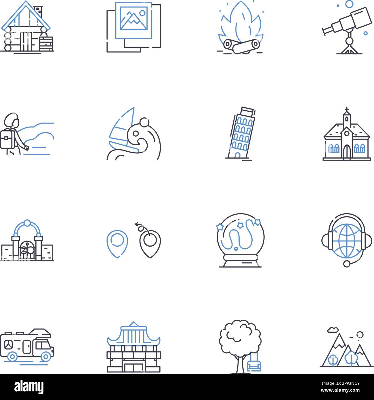 Music festival line icons collection. Groove, Rhythm, Beats, Melodies ...