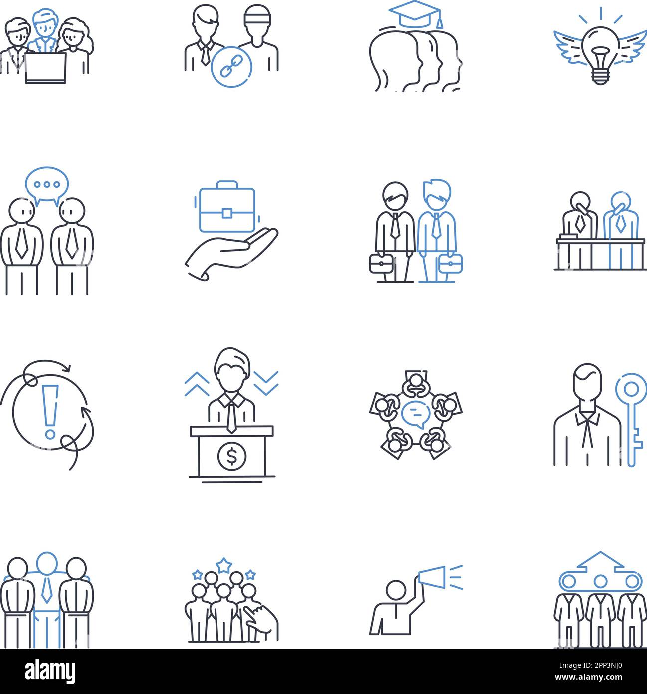 Persistence line icons collection. Tenacity, Determination, Endurance ...