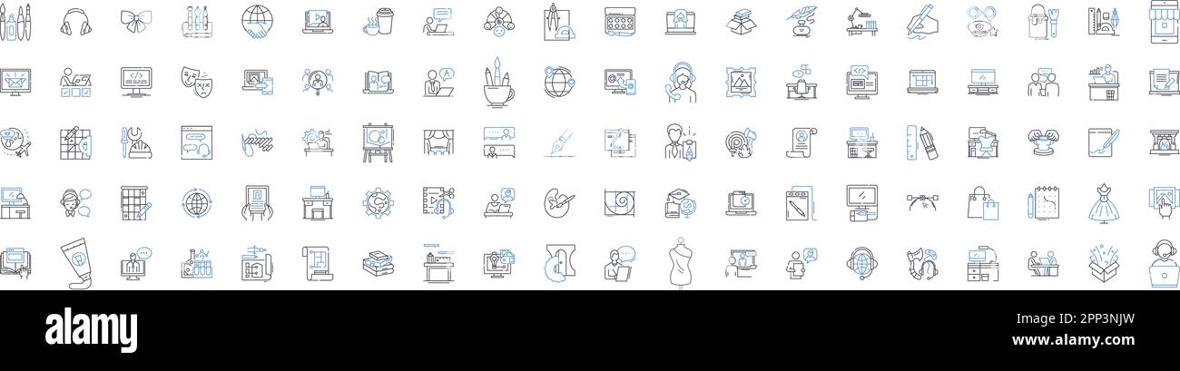 Career and vocation line icons collection. Ambition, Success, Passion ...