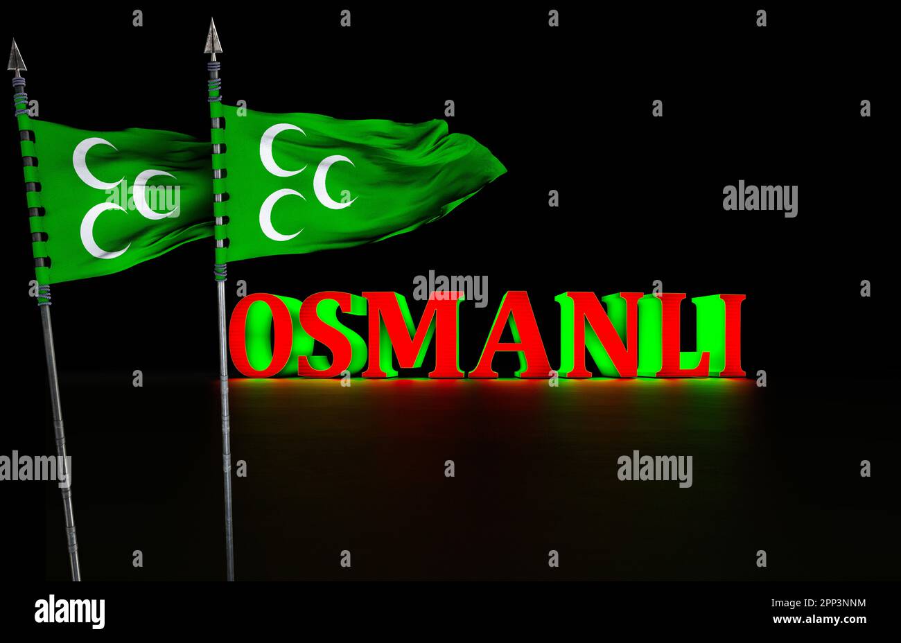 Ottoman State Flag - Ottoman Empire Stock Photo - Alamy