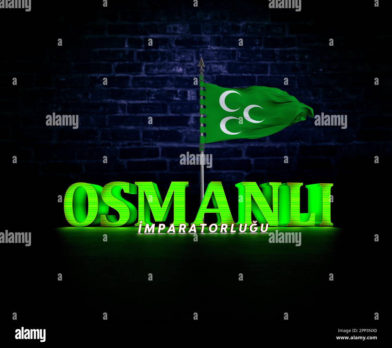 Ottoman State Flag - Ottoman Empire Stock Photo - Alamy