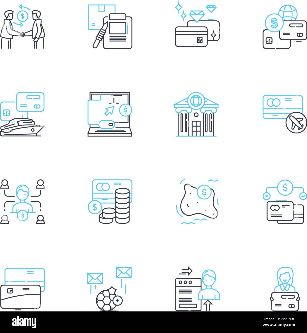Investment leadership linear icons set. Visionary, Innovative ...