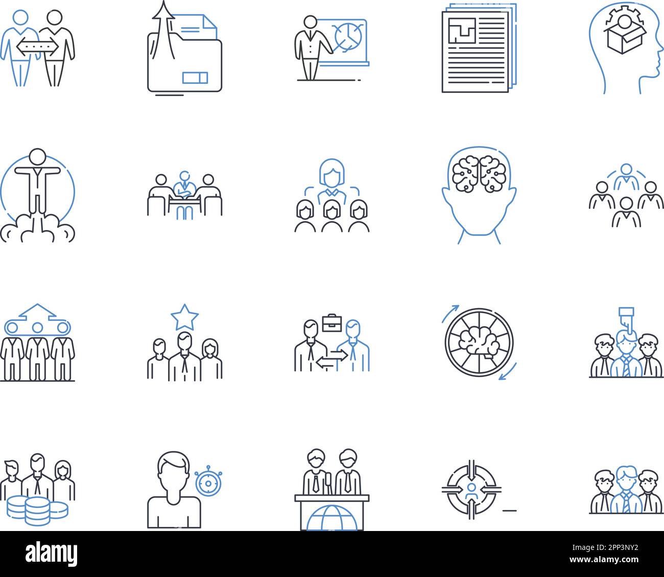 Command Ideation Line Icons Collection Brainstorming Innovation