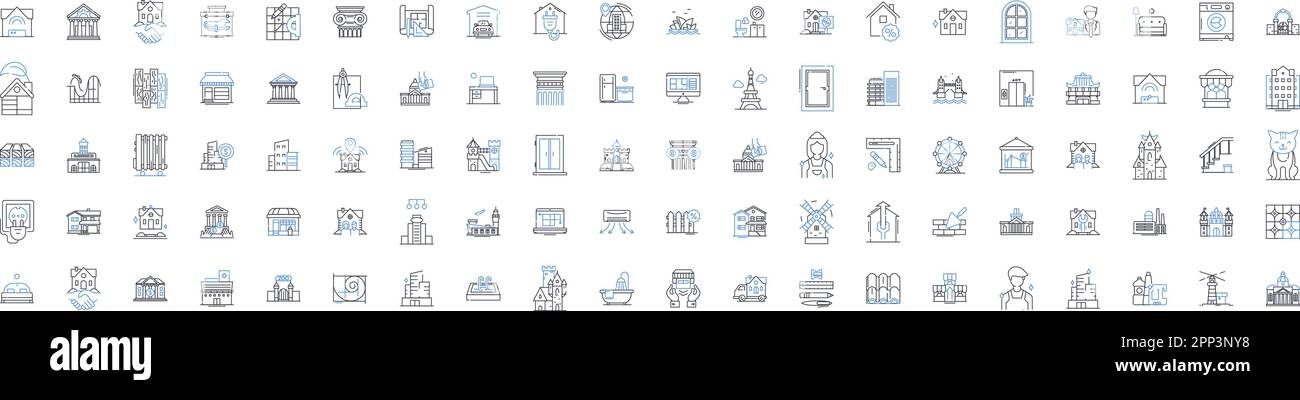 Residences line icons collection. Home, Abode, Dwelling, Shelter ...