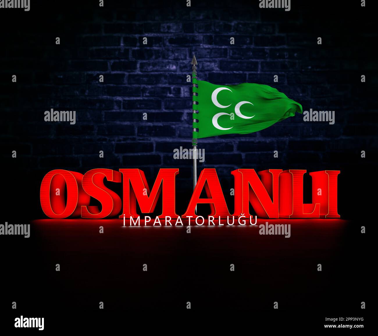 Ottoman State Flag - Ottoman Empire Stock Photo - Alamy