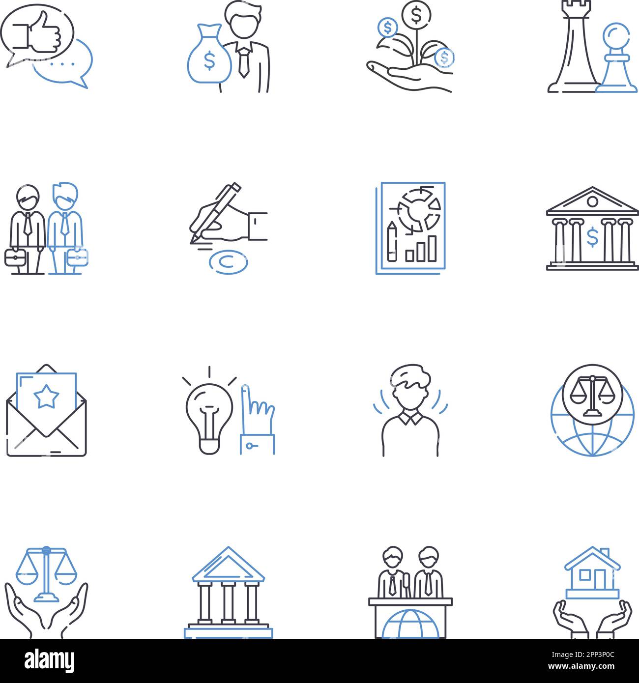 Fairness line icons collection. Justice, Equality, Impartiality ...