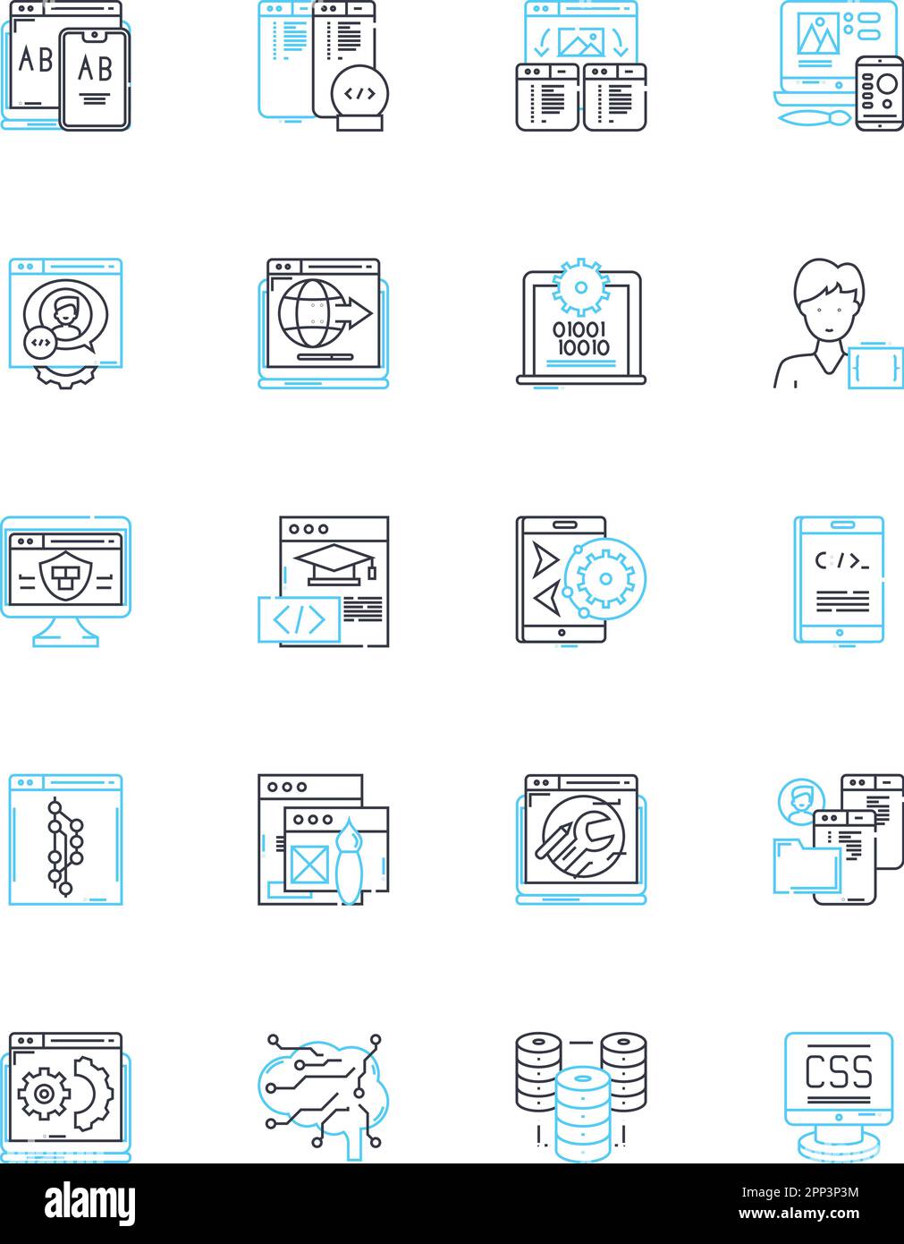 Rapid Prototyping Linear Icons Set Innovation Efficiency Speed