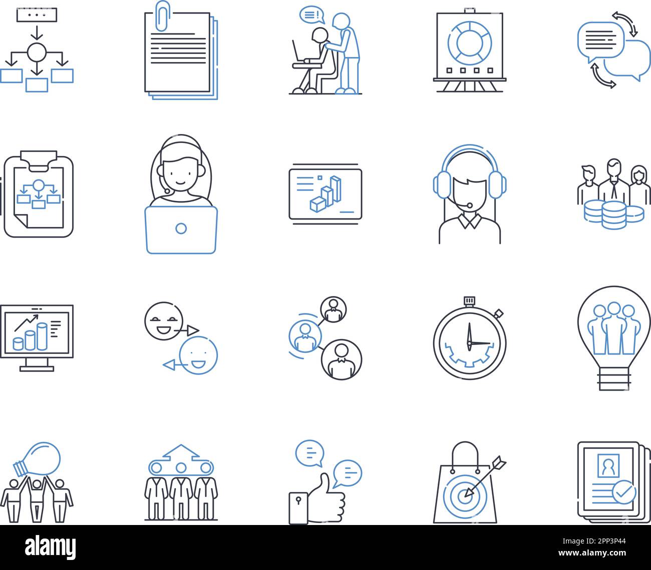 Commercial community line icons collection. Collaboration, Nerking ...