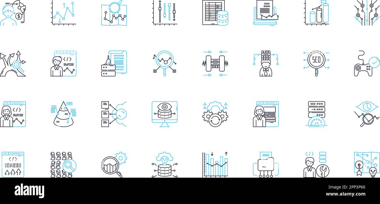 Financial reporting linear icons set. Transparency, Accuracy ... Financial reporting linear icons set. Transparency, Accuracy ...