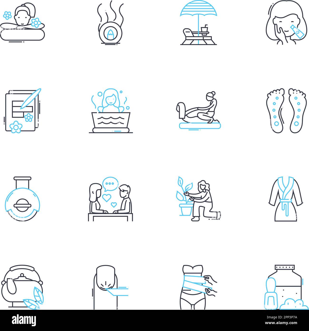Fresh air linear icons set. Oxygen, Refreshing, Pure, Invigorating ...