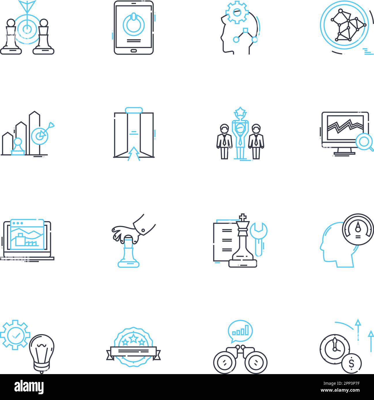 Global commerce linear icons set. Export, Import, Multinational, Trade ...
