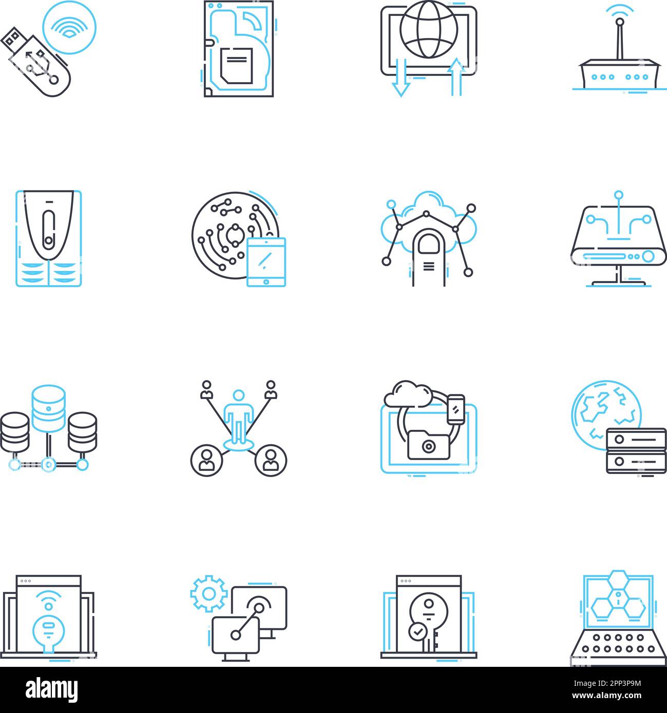 Renewable reality linear icons set. Solar, Wind, Hydro, Geothermal ...
