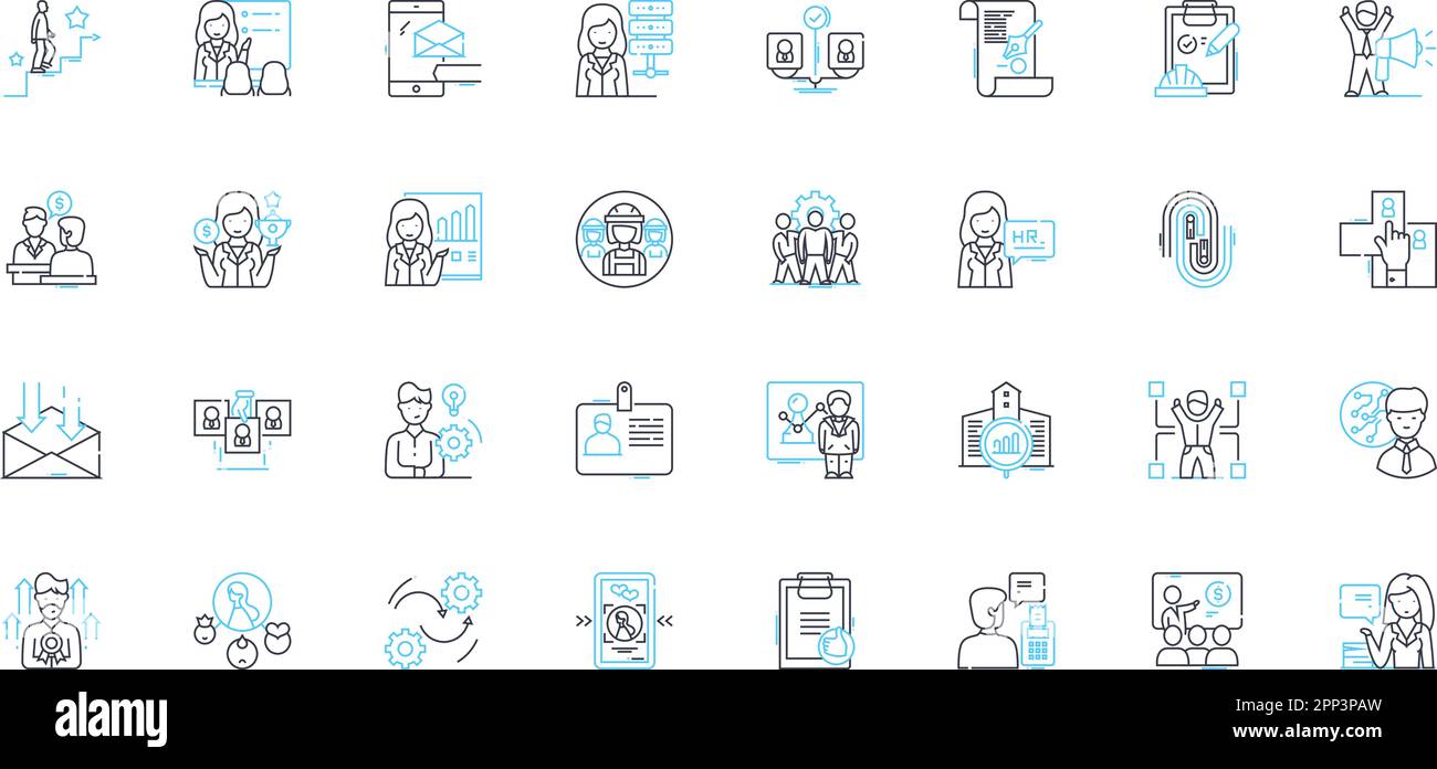 Physical prowess linear icons set. Strength, Agility, Athleticism ...