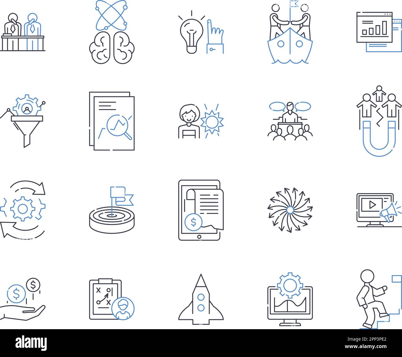 Innovation planning line icons collection. Creativity, Disruption ...
