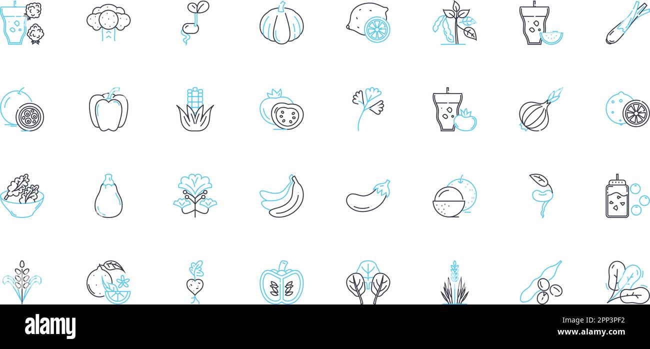 Eco-friendly linear icons set. Sustainable, Renewable, Organic, Green ...