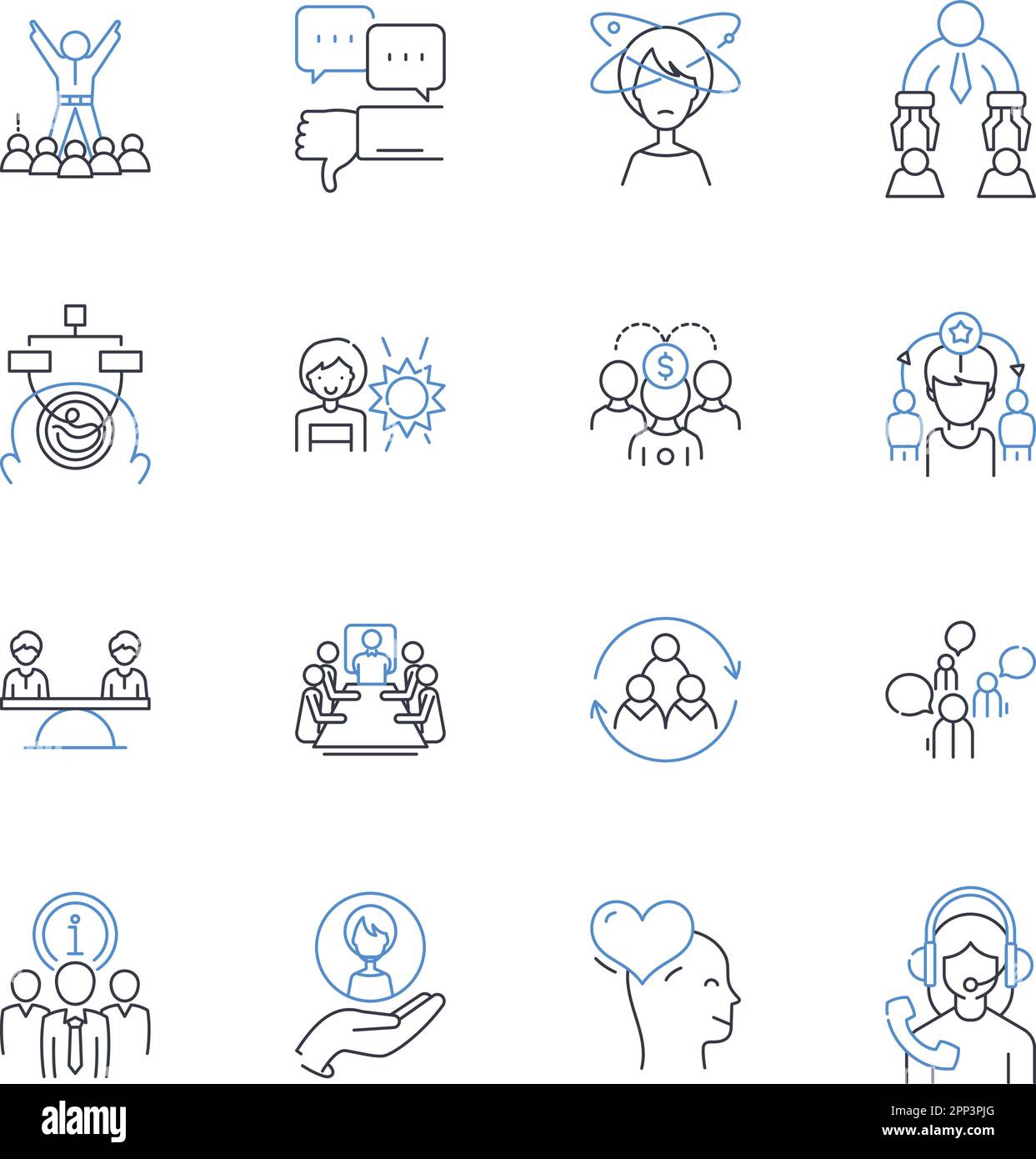 Goal-setting line icons collection. Ambition, Aspiration, Attainment, Aspire, Challenge ...