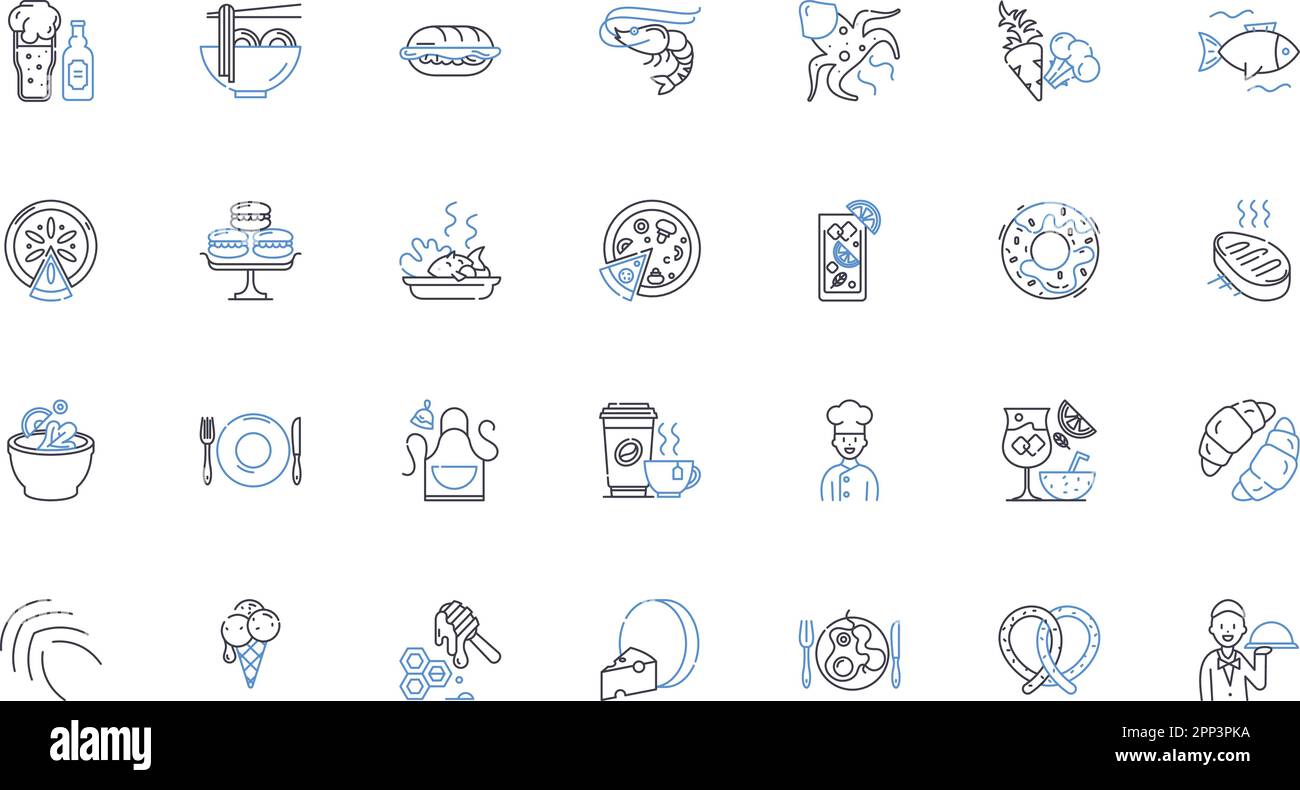Provisions line icons collection. Food, Supplies, Necessities, Rations ...
