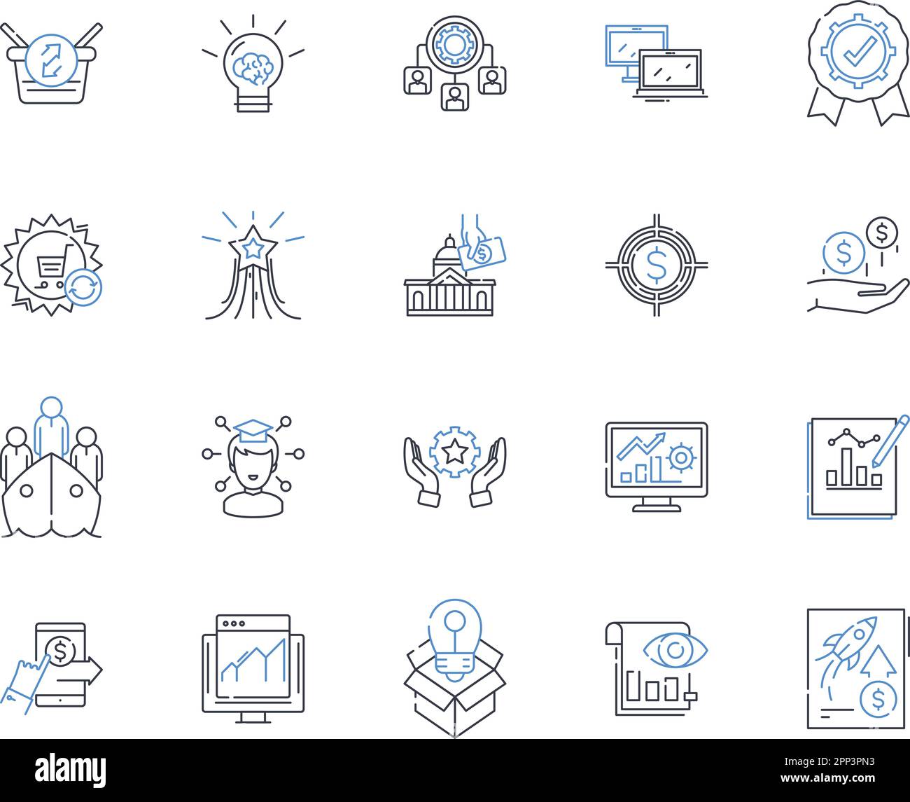 Model And Prototype Line Icons Collection Innovation Design Cad