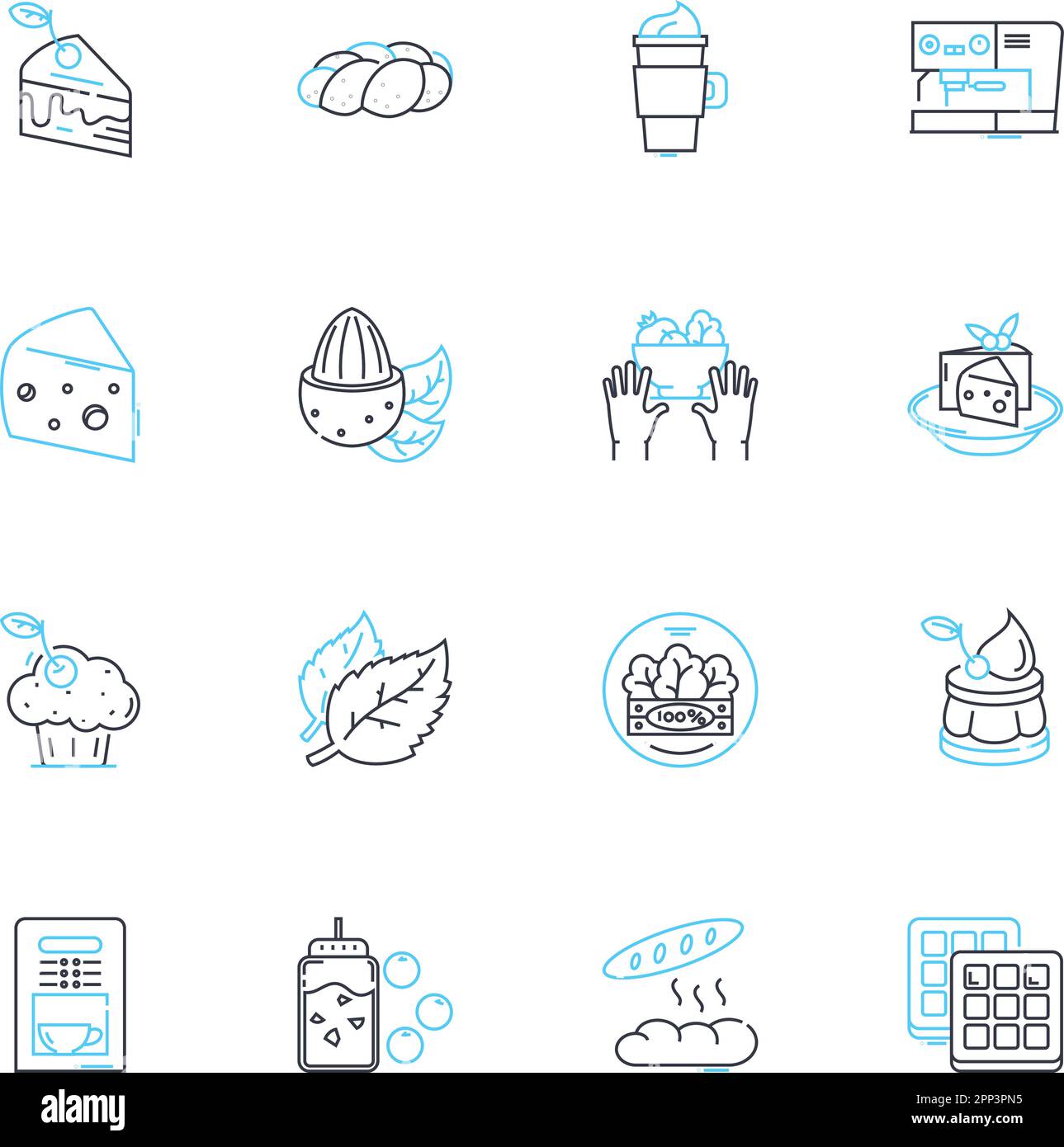 Tea house linear icons set. Calming, Relaxing, Cozy, Serene, Comforting ...