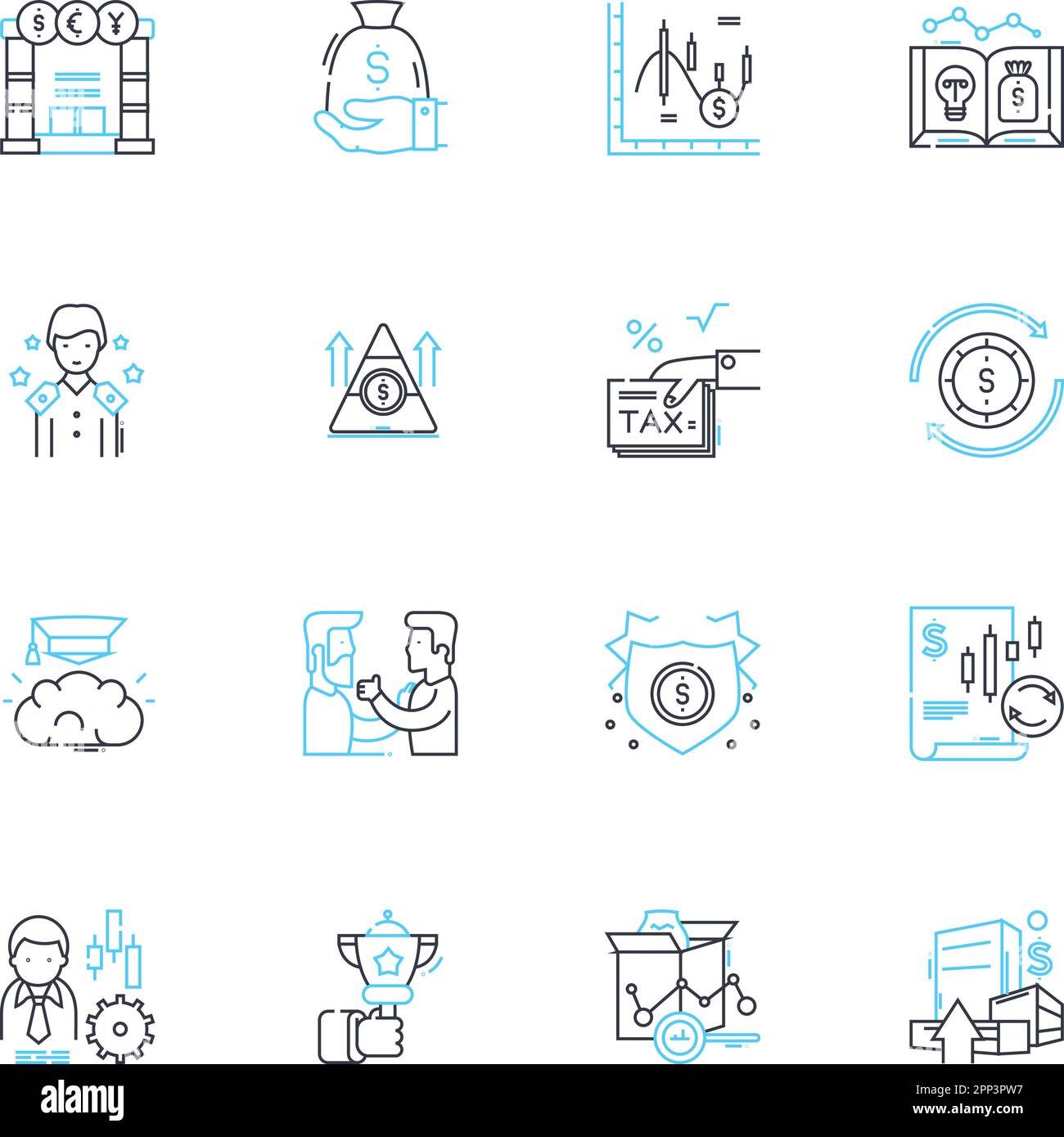 My management linear icons set. Leadership, Strategy, Planning, Goals ...
