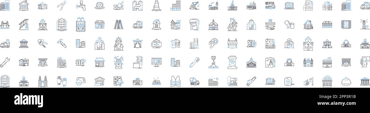 Building line icons collection. Architecture, Construction, Design ... Building line icons collection. Architecture, Construction, Design ...