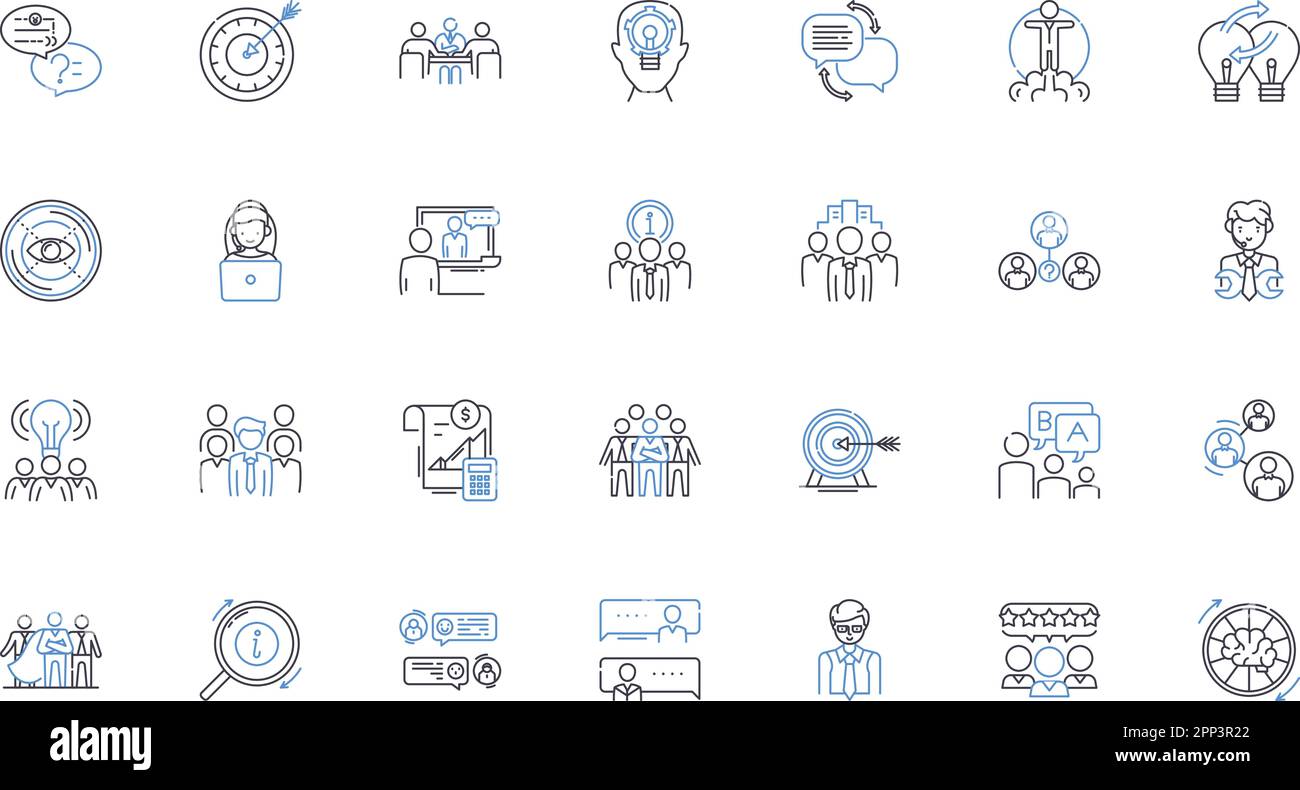 Operations Resources Line Icons Collection Efficiency Performance