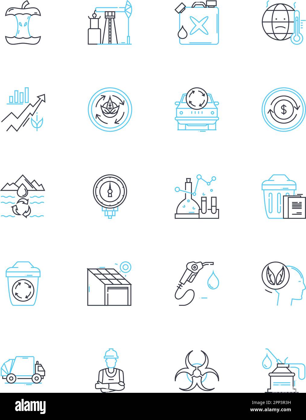 Strategic planning linear icons set. Visionary, Analytical, Proactive ...