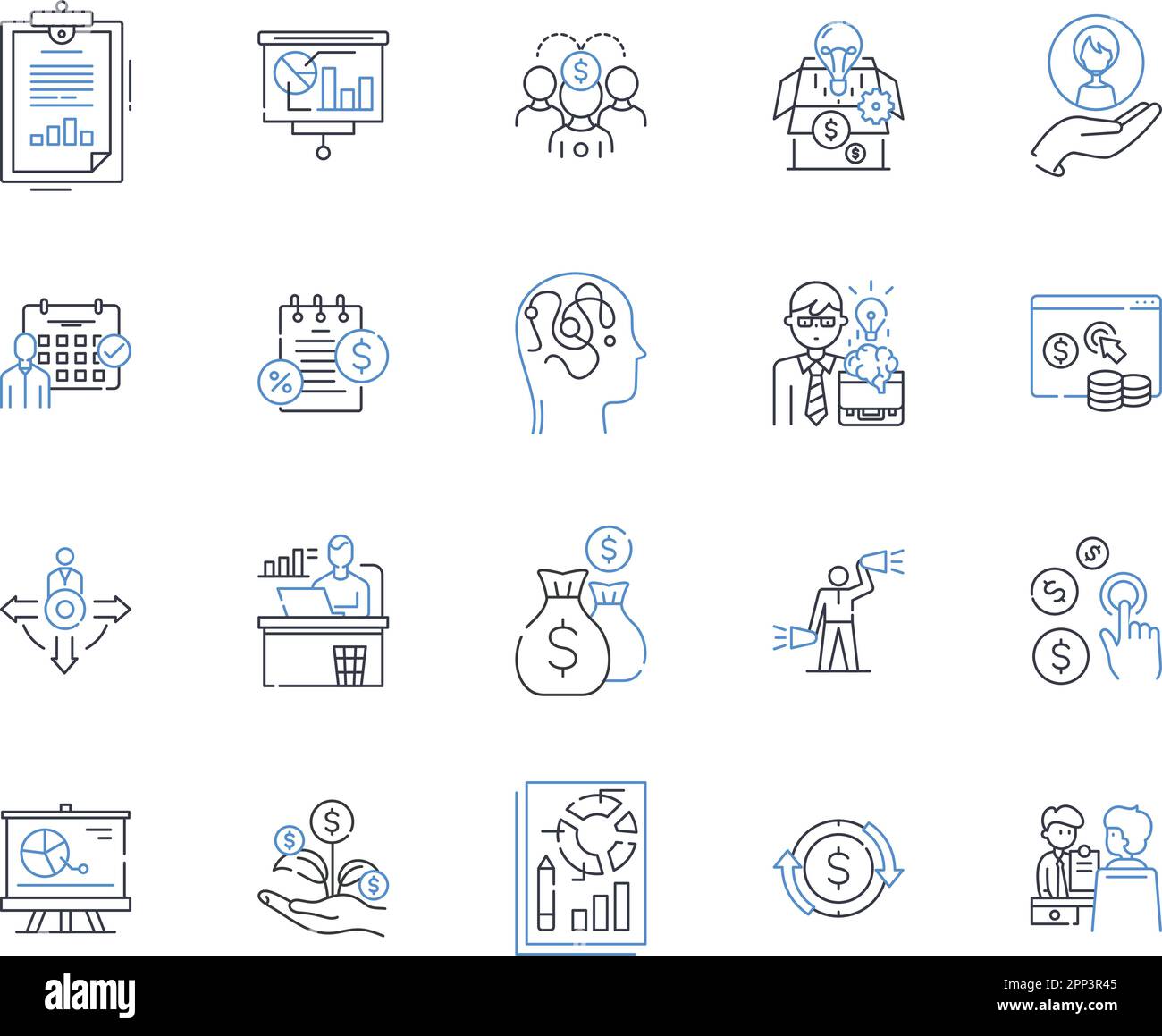 Tax Planning line icons collection. Deductions, Credits, Strategy ...