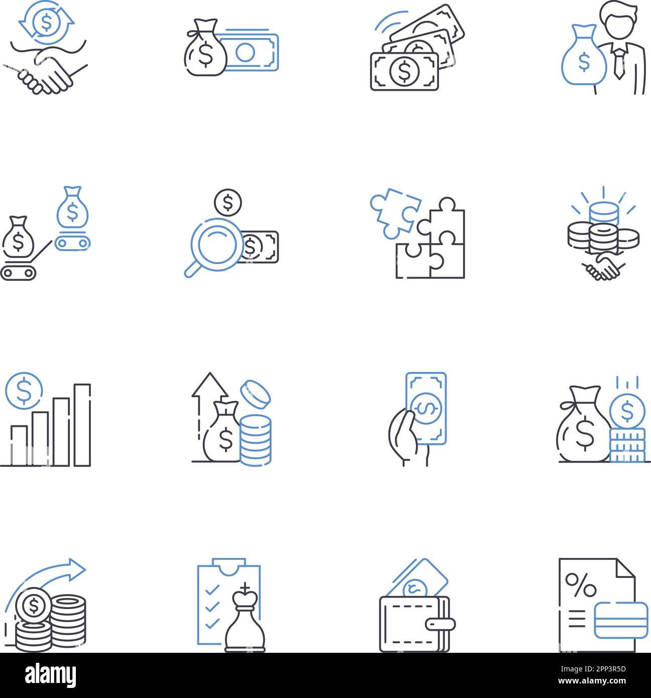 Capital Management Office line icons collection. Asset, Investment ...