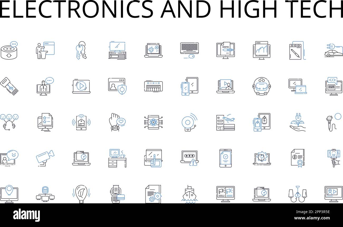 Electronics and high tech line icons collection. Creativity, Ingenuity ...