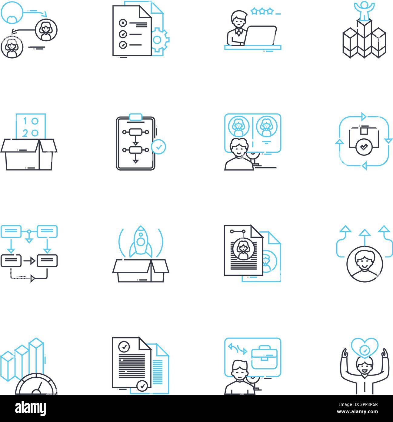 Joint effort linear icons set. Collaboration, Unity, Partnership ...