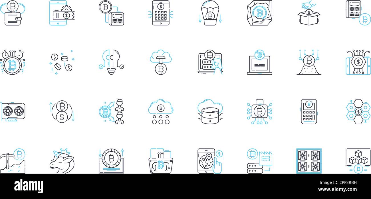 Internet energy linear icons set. Efficiency, Speed, Sustainability ...