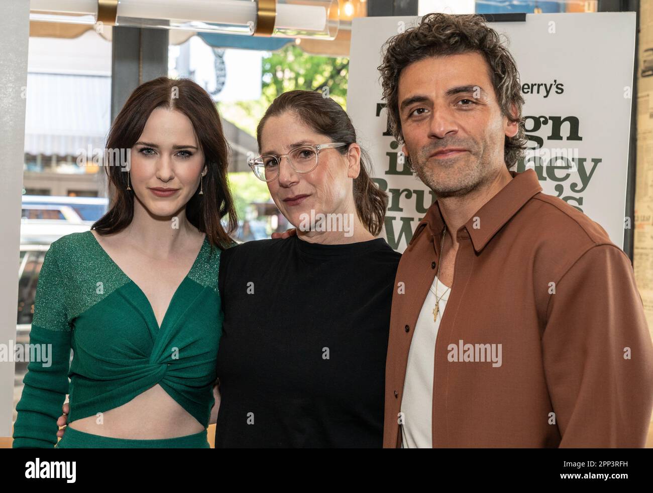 Rachel Brosnahan, Anne Kauffman, Oscar Isaac attend Creators of The Sign in Sidney Brustein’s ...