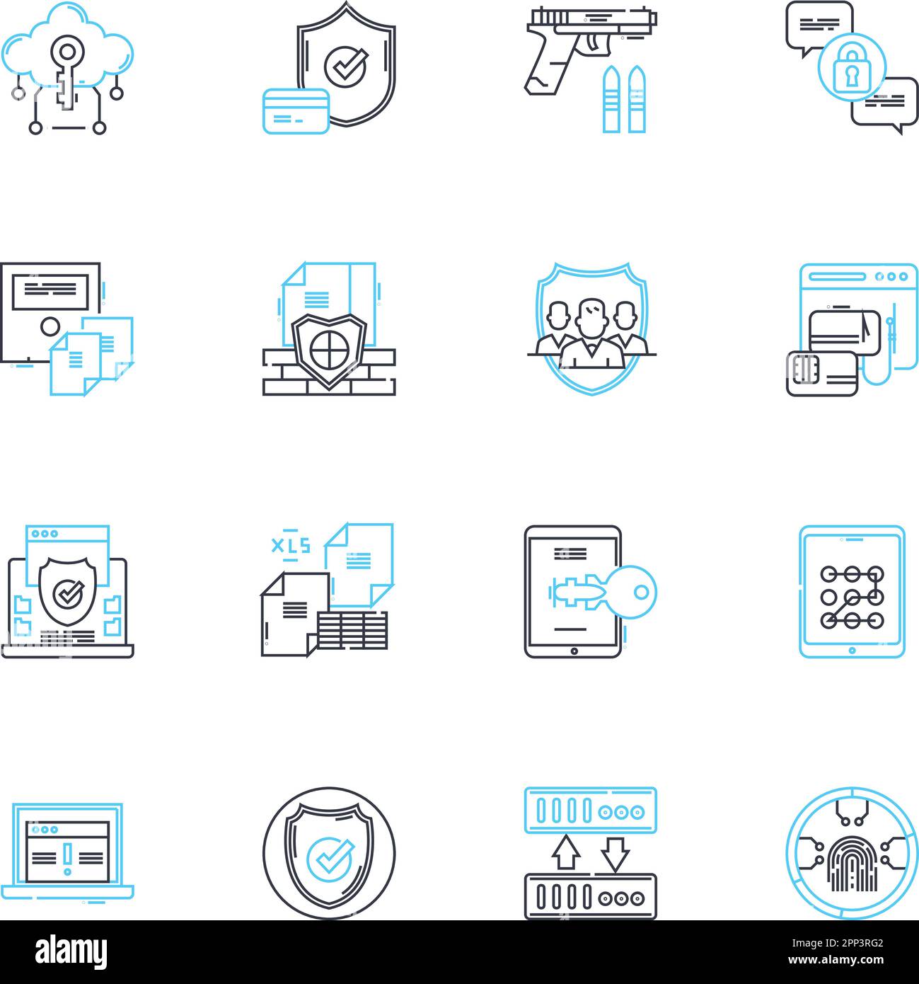 Nerk protection linear icons set. Security, Firewall, Encryption ... Nerk protection linear icons set. Security, Firewall, Encryption ...