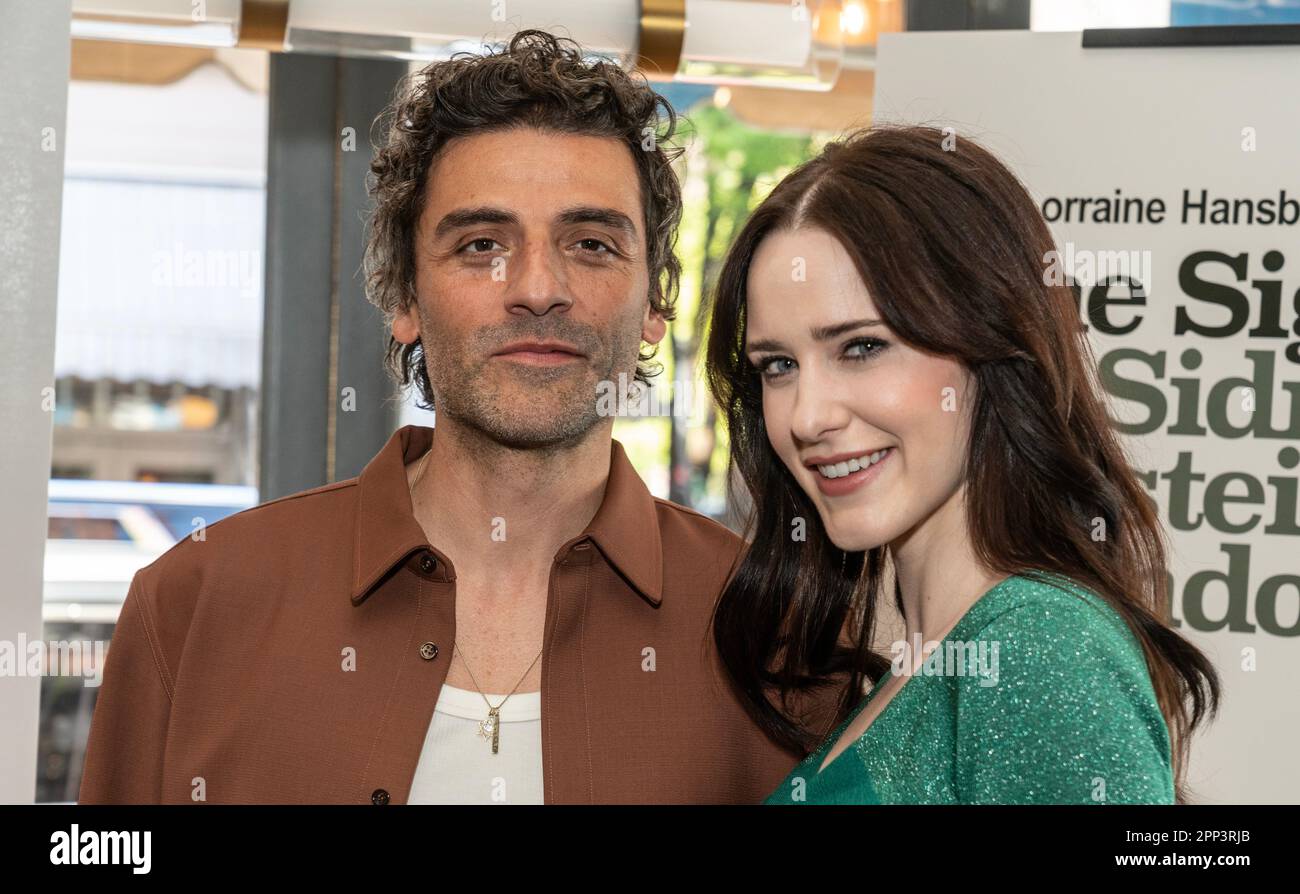 Actors Oscar Isaac and Rachel Brosnahan attend Creators of The Sign in Sidney Brustein’s Window ...