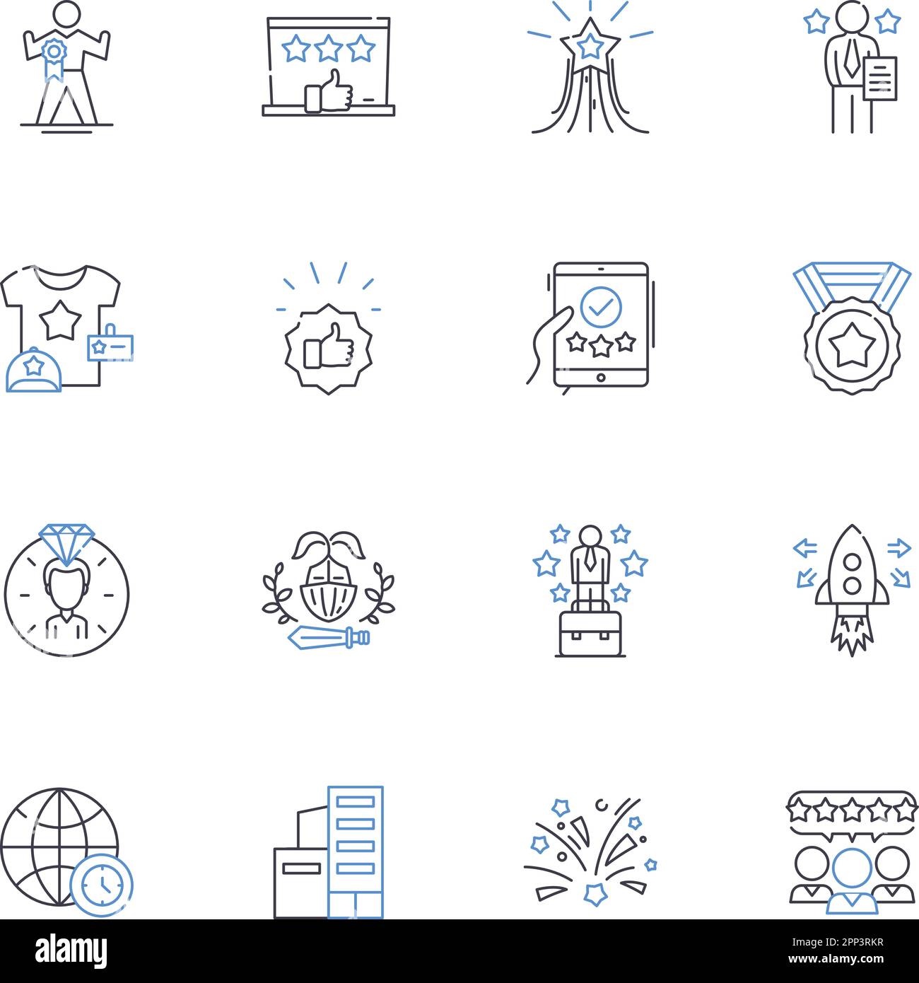 Triumph line icons collection. Victory, Success, Accomplishment ...