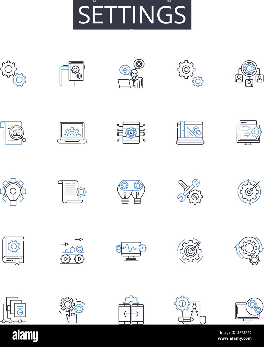 Settings Line Icons Collection Atmosphere Configuration Conditions Contextualization