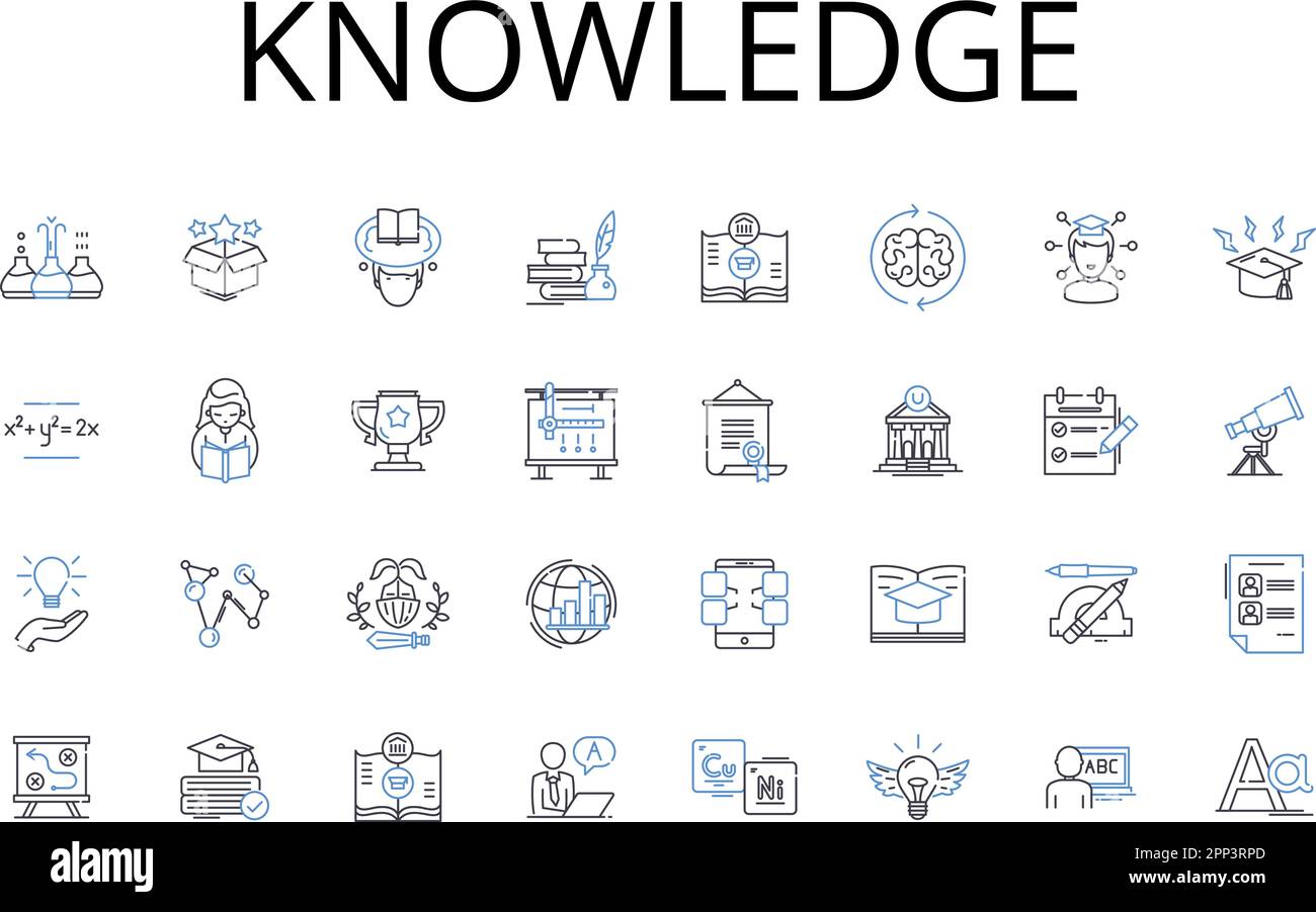 Knowledge line icons collection. Wisdom, Expertise, Awareness ...