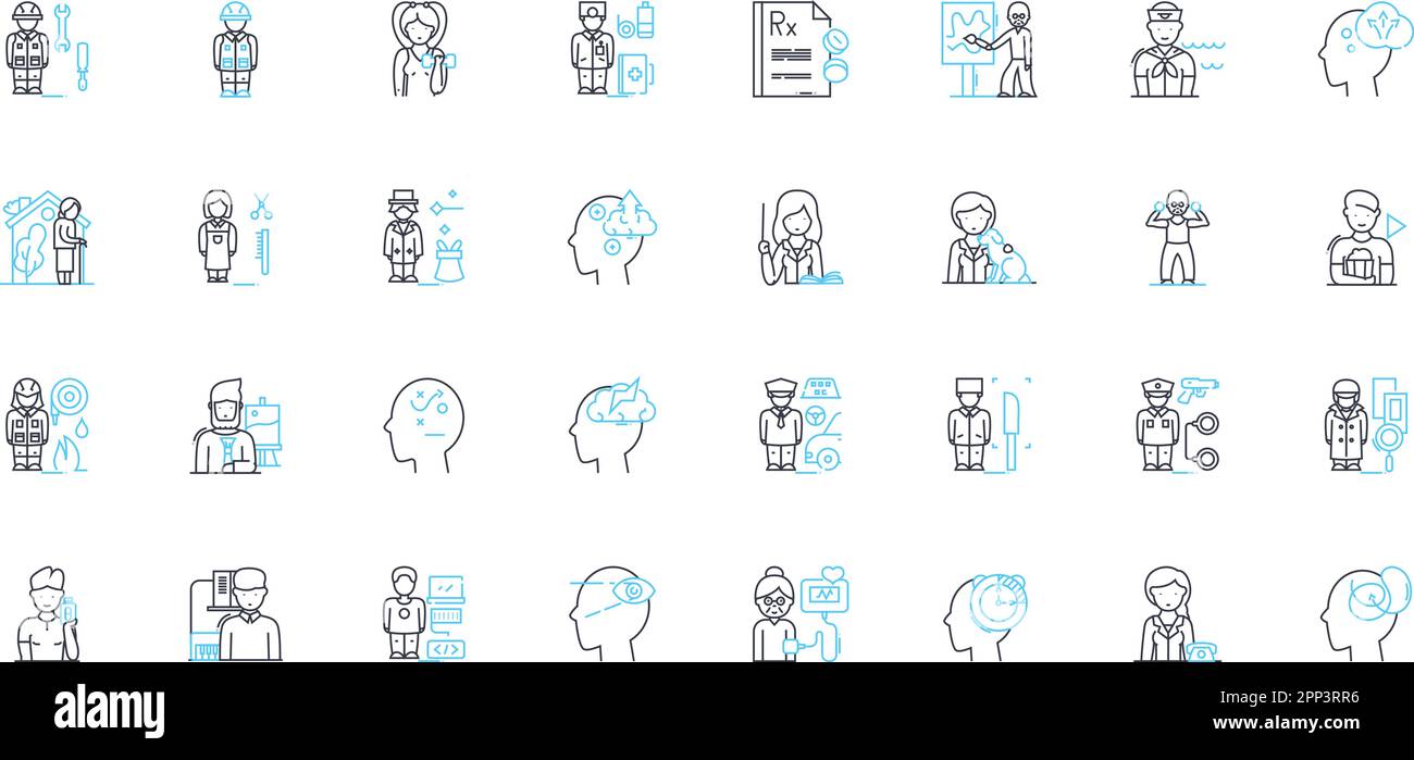 Anthropology linear icons set. Culture, Kinship, Evolution, Society ...