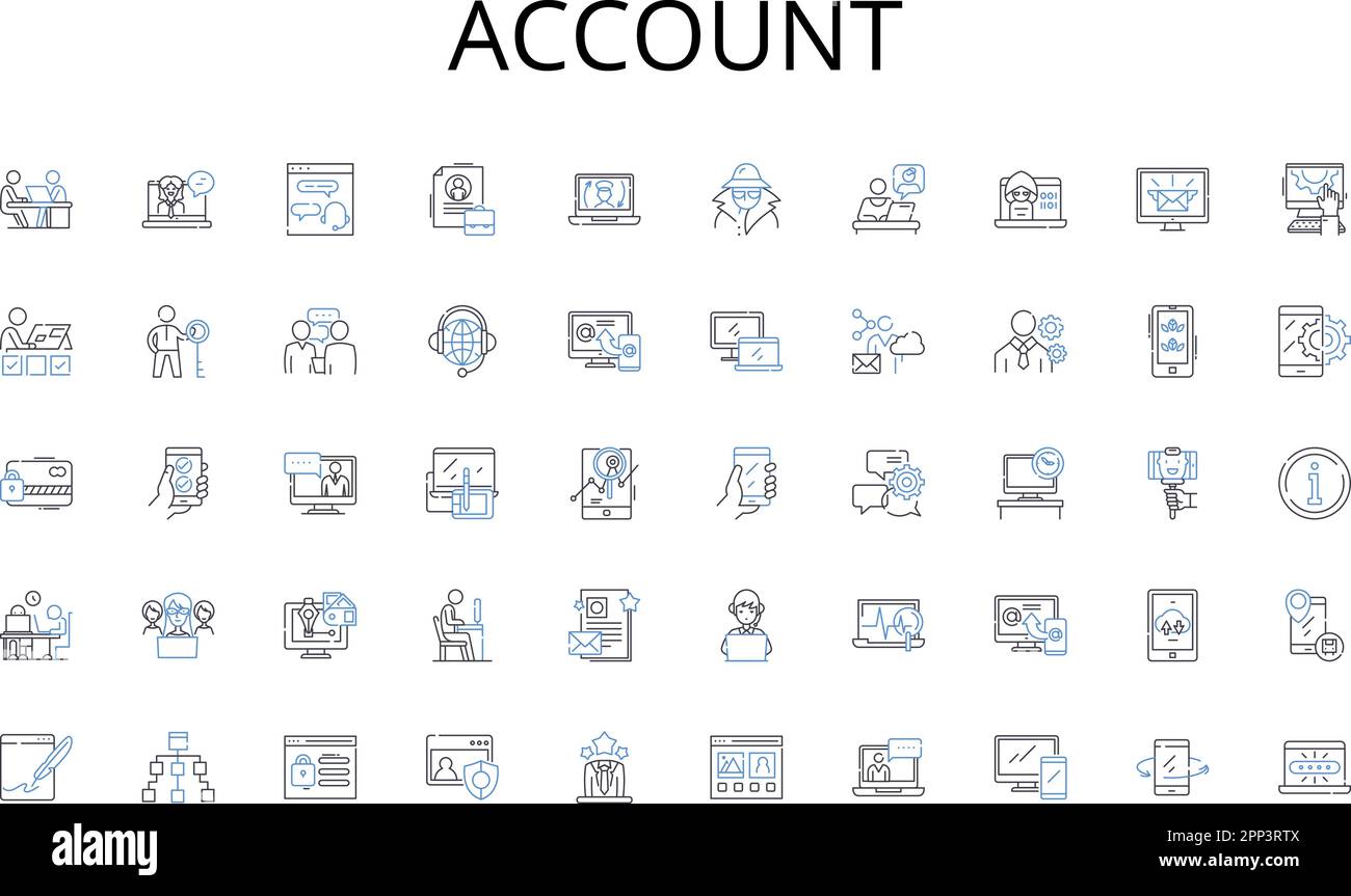 Account line icons collection. Worship, Fellowship, Prayer, Communion ...