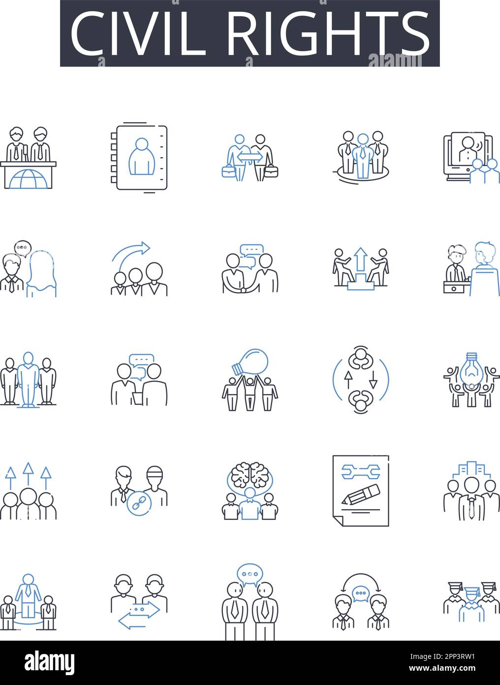 civil rights line icons collection. Social justice, Human rights ...