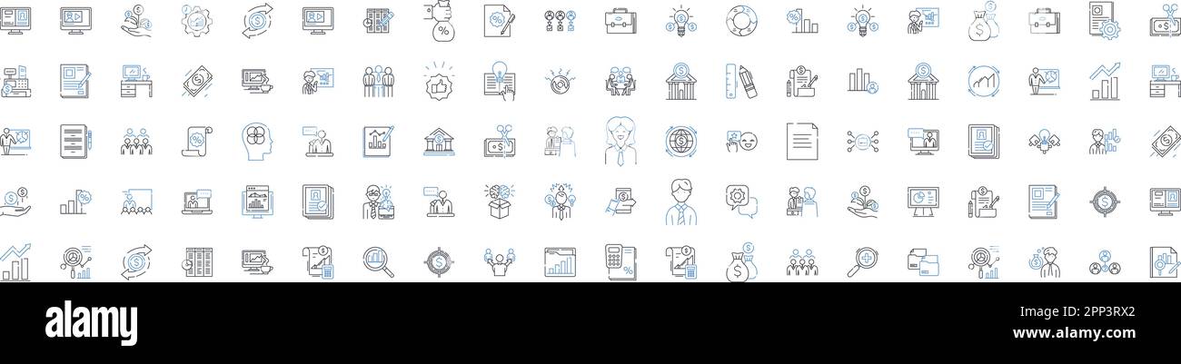 Equity funds line icons collection. Investment, Asset, Growth ...