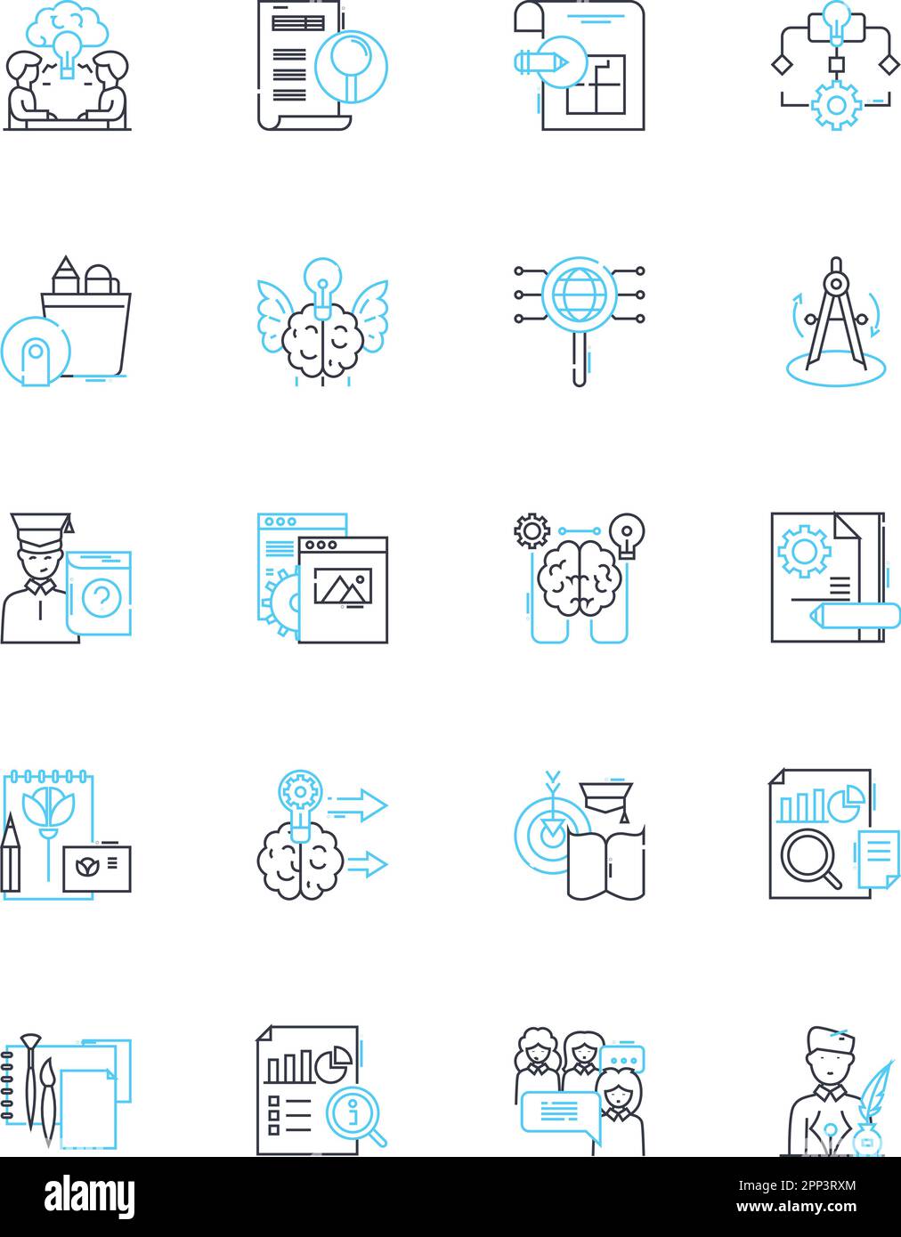 Imaginative creation linear icons set. Imagination, Creativity ... Imaginative creation linear icons set. Imagination, Creativity ...