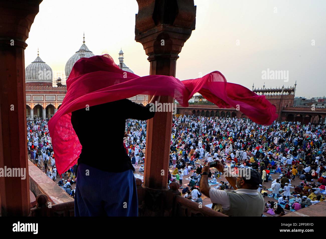 A woman seen at Jama Masjid during the ongoing Holy Month of Ramadan ...